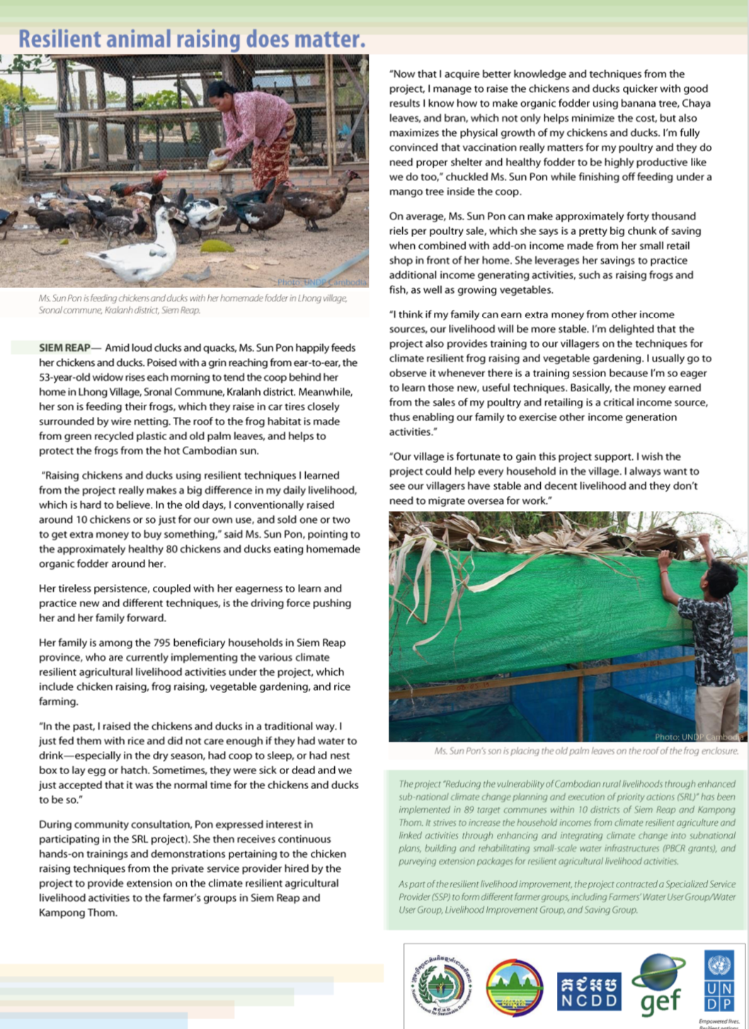 'Resilient animal raising does matter' | UNDP Climate Change Adaptation