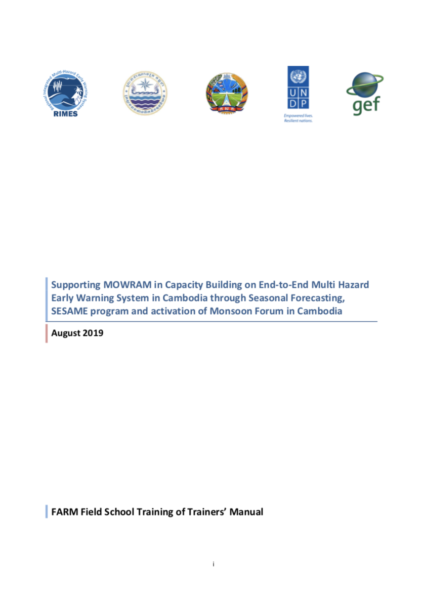 FARM Field School Training of Trainers’ Manual (August 2019) | UNDP ...