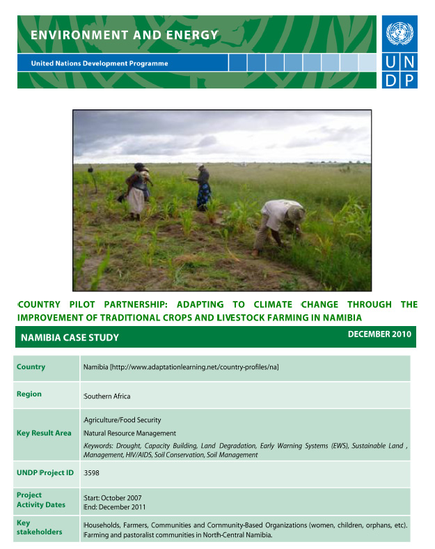 UNDP-ALM Namibia Case Study - December 2012 | UNDP Climate Change Adaptation
